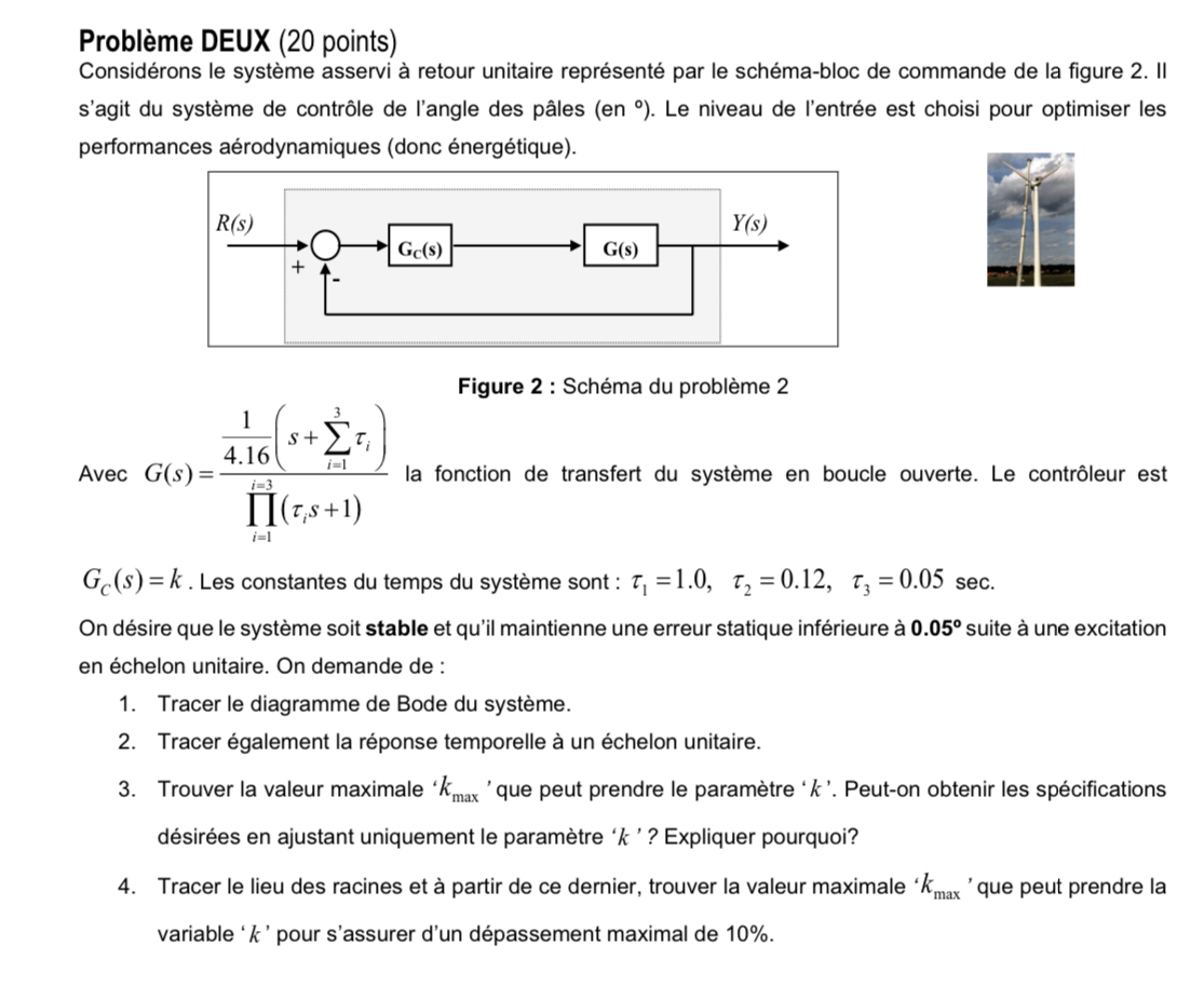 Problème DEUX (20 ﻿points)Considérons le système | Chegg.com