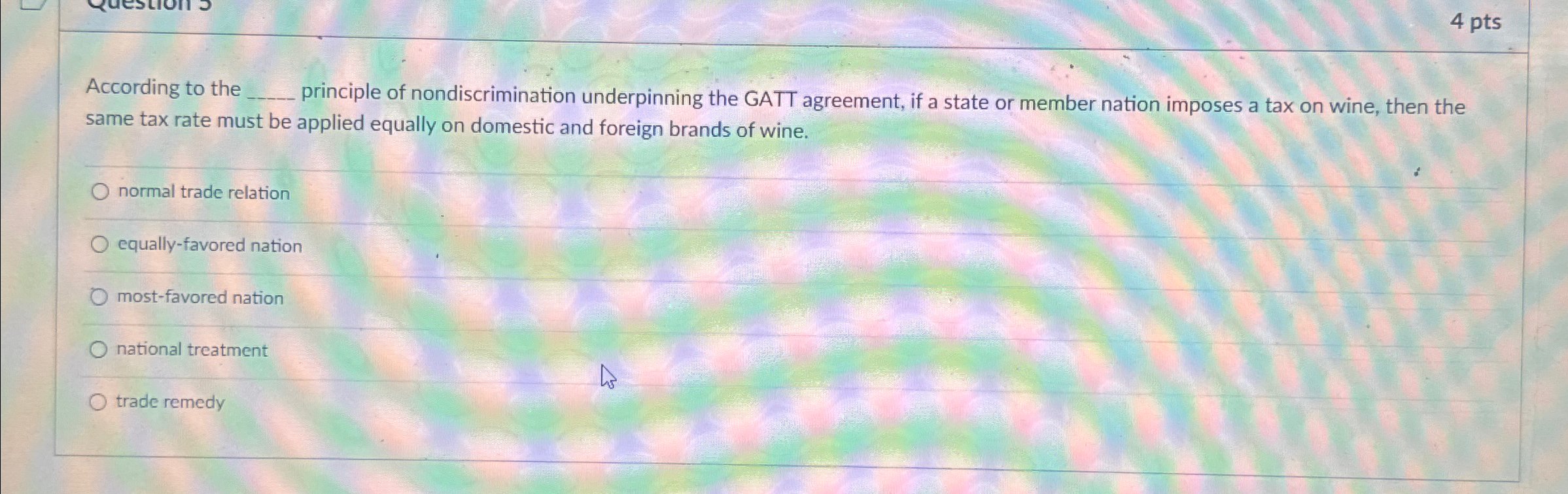 Solved 4 ﻿ptsAccording to the ﻿principle of | Chegg.com