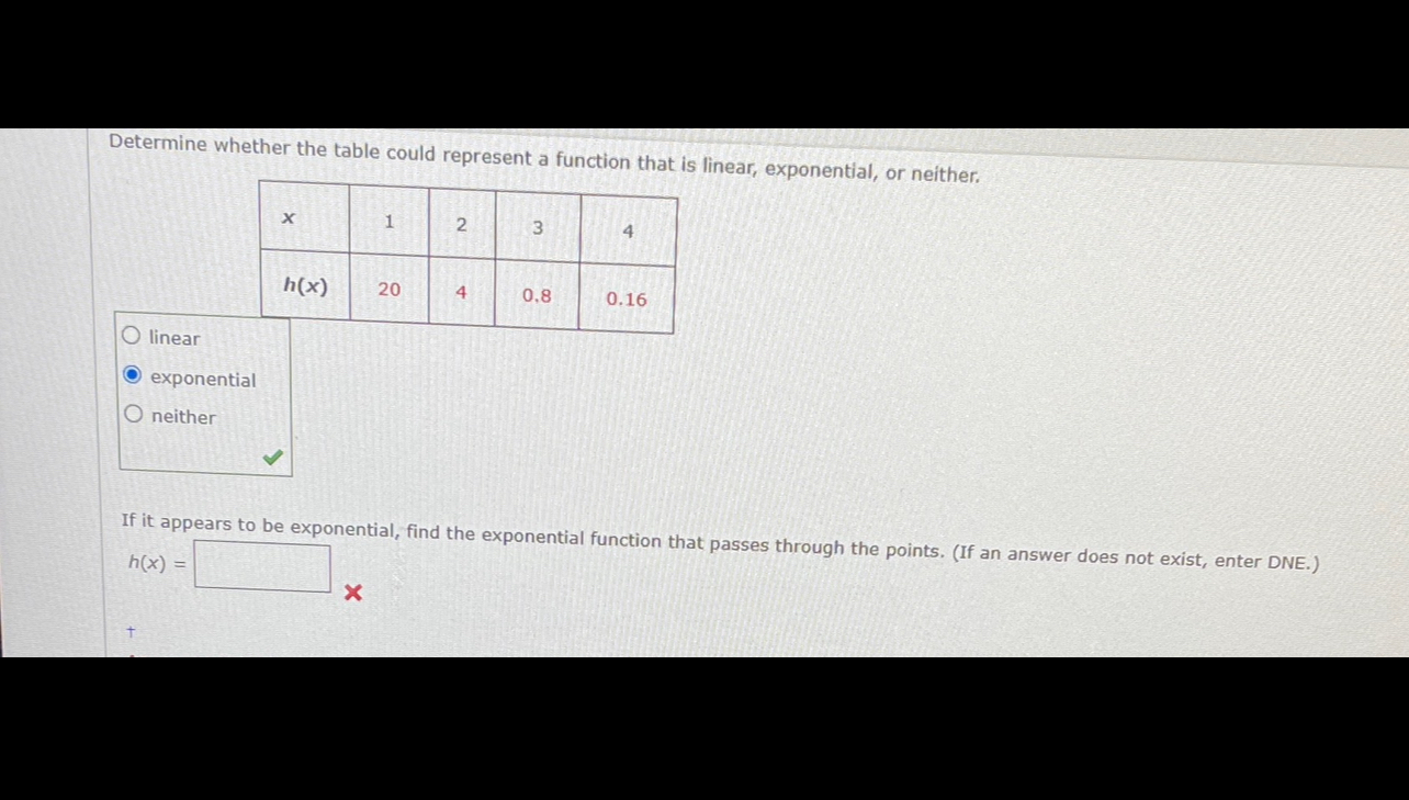 Solved Determine whether the table could represent a | Chegg.com