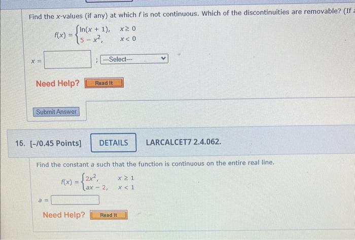 Solved Find the x-values (if any) at which f is not | Chegg.com