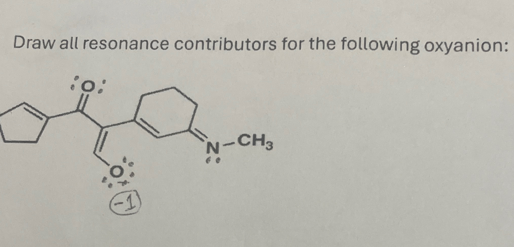 Solved Draw all resonance contributors for the following | Chegg.com