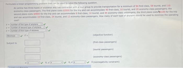 Solved Formulate a linear programming problem that can be | Chegg.com