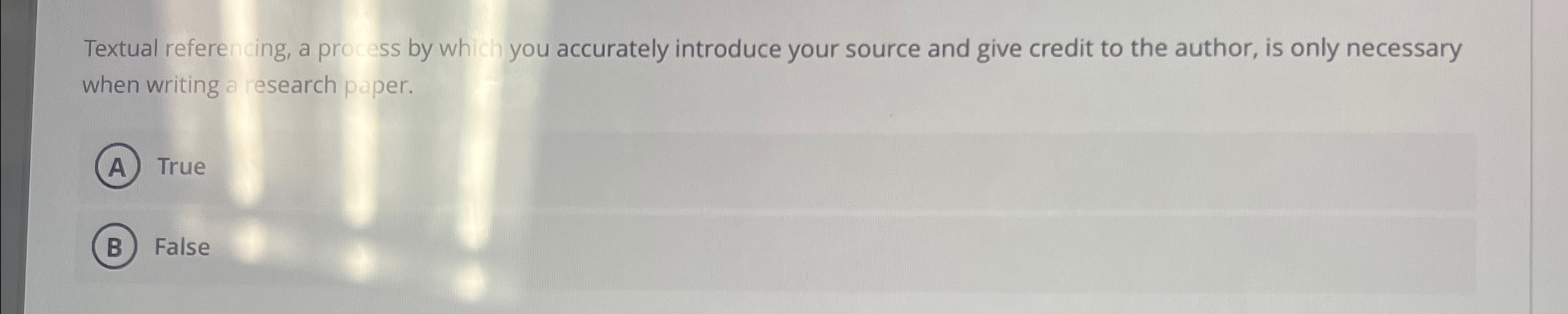 Solved Textual referencing, a process by which you | Chegg.com