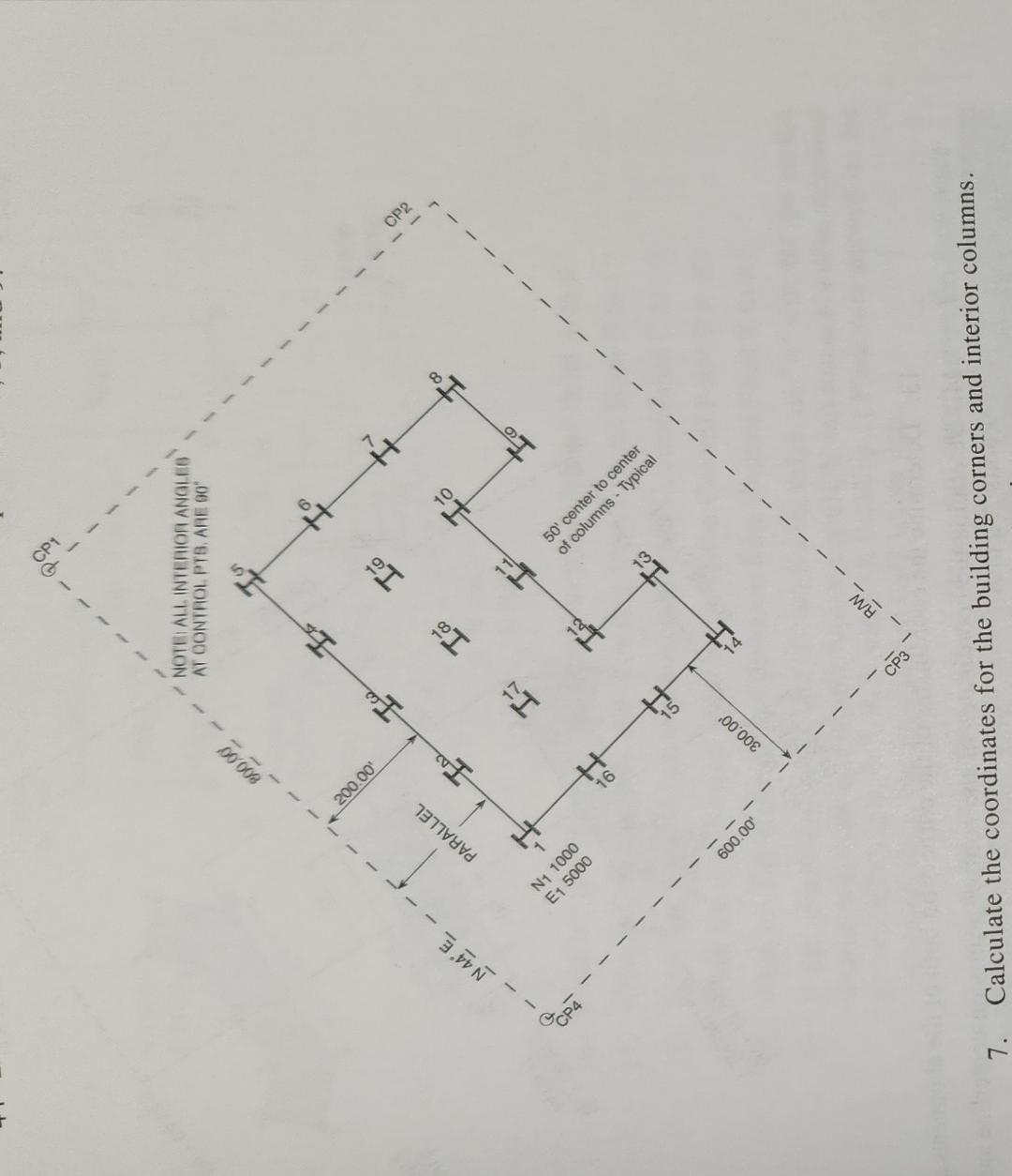 Solved 7. Calculate the coordinates for the building corners | Chegg.com
