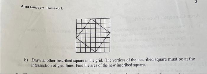 a) Below is a 7×7 grid with a square inscribed inside | Chegg.com