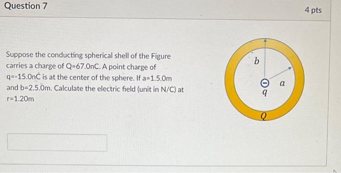 Solved Suppose the conducting spherical shell of the Figure | Chegg.com