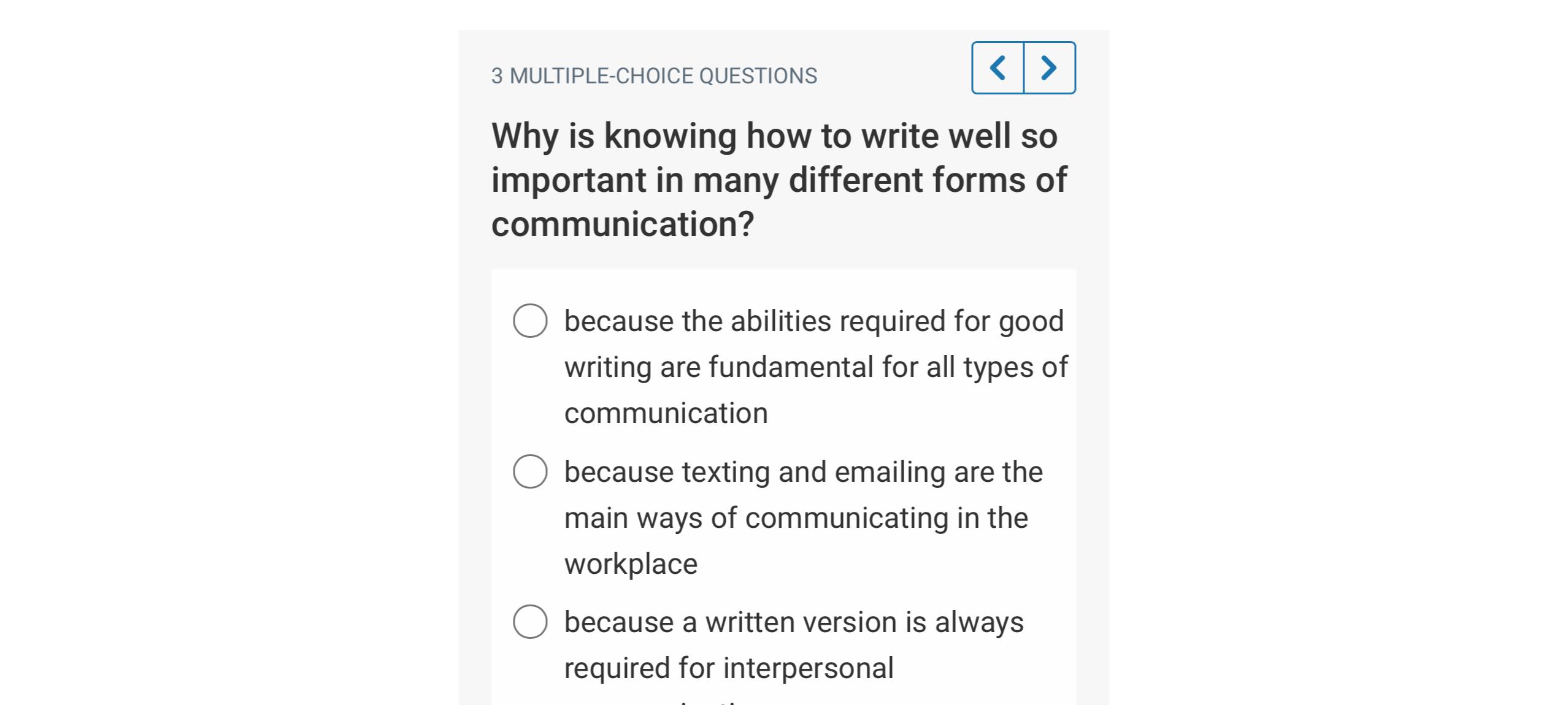 Solved 3 ﻿MULTIPLE-CHOICE QUESTIONSWhy is knowing how to | Chegg.com