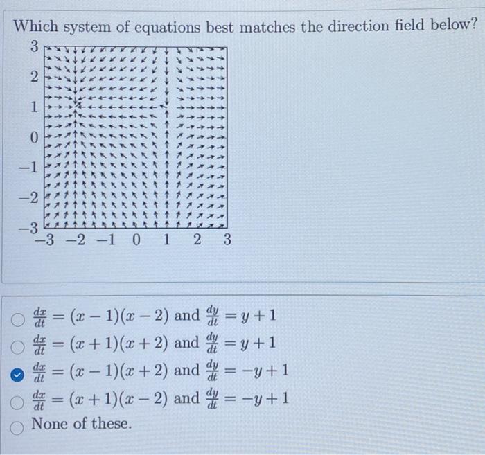 Solved Which system of equations best matches the direction | Chegg.com