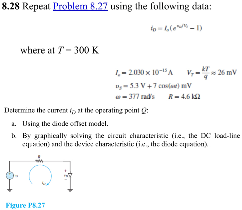 Solved 8.28 ﻿Repeat Problem 8.27 ﻿using the following | Chegg.com