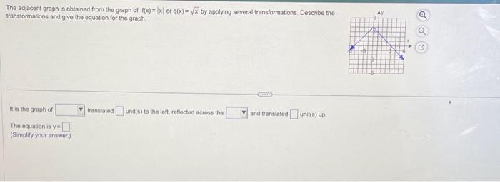 Solved The adjacent graph is obtained from the graph of | Chegg.com