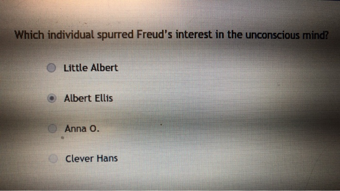 Solved Which individual spurred Freud's interest in the | Chegg.com
