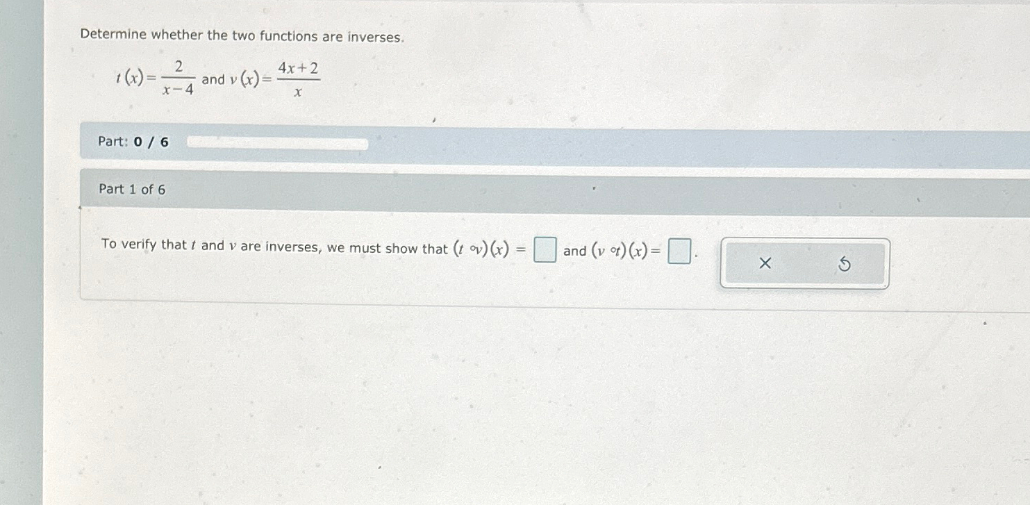 Solved Determine whether the two functions are | Chegg.com