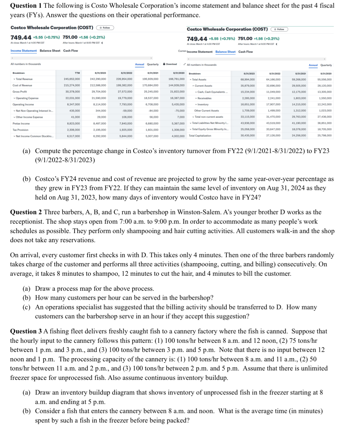 Solved Please answer question 1 ,2 ﻿&3. ﻿I already know the | Chegg.com