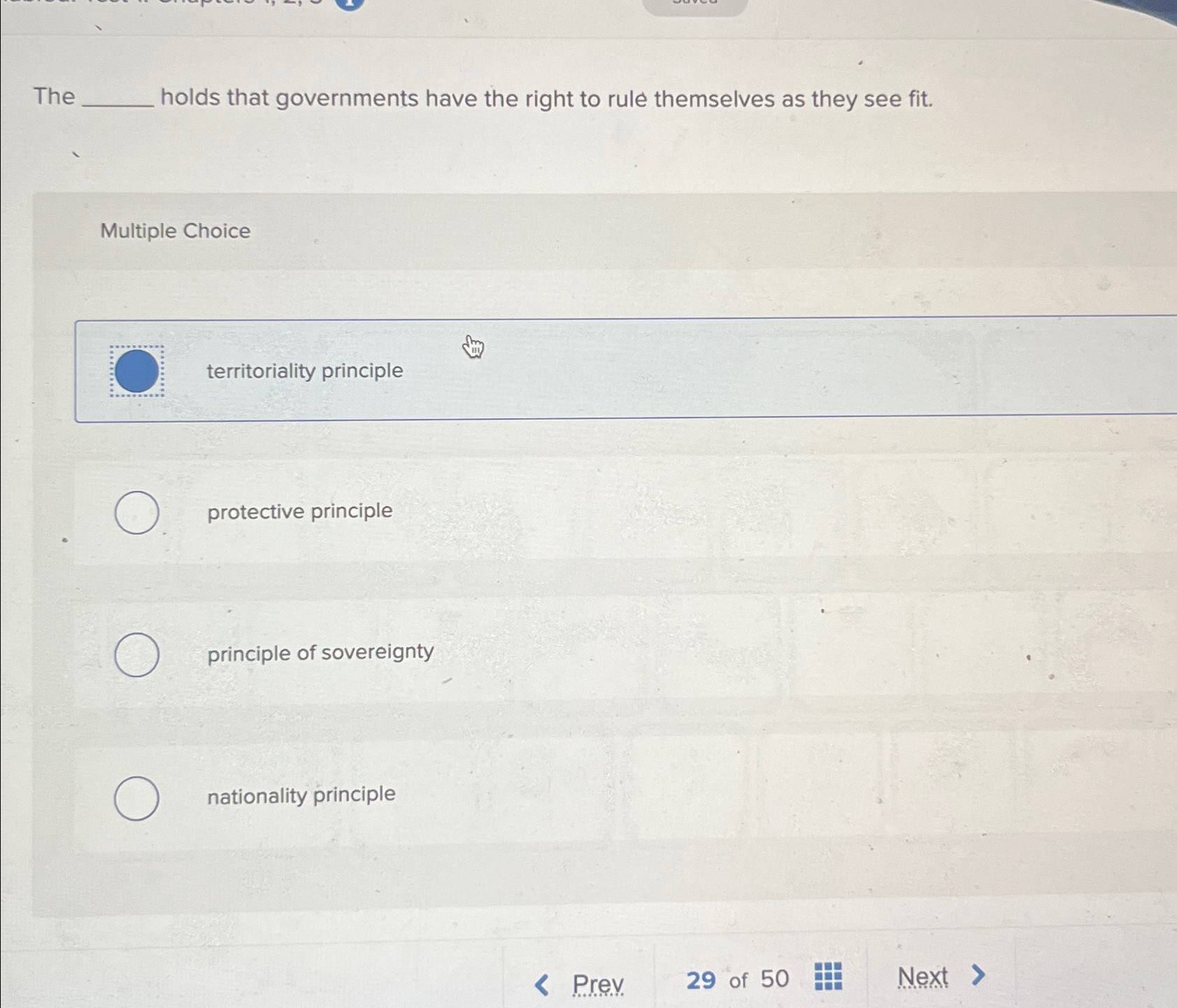 Solved The holds that governments have the right to rule | Chegg.com