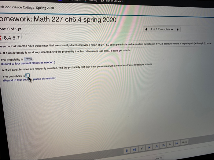 Solved A y Son In My Math uth 227 Pierce College, Spring | Chegg.com