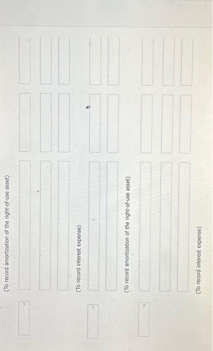 Solved Prepare the journal entries on the lessee's books to | Chegg.com