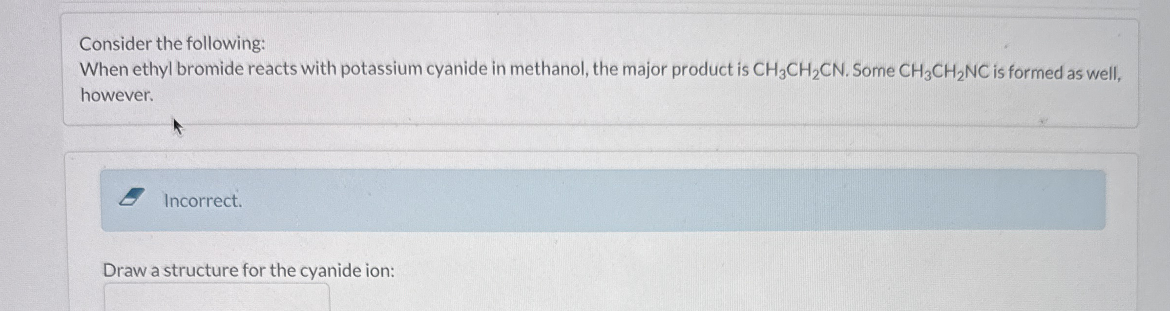 Solved by an EXPERT Consider the following:When ethyl bromide reacts with | Chegg.com