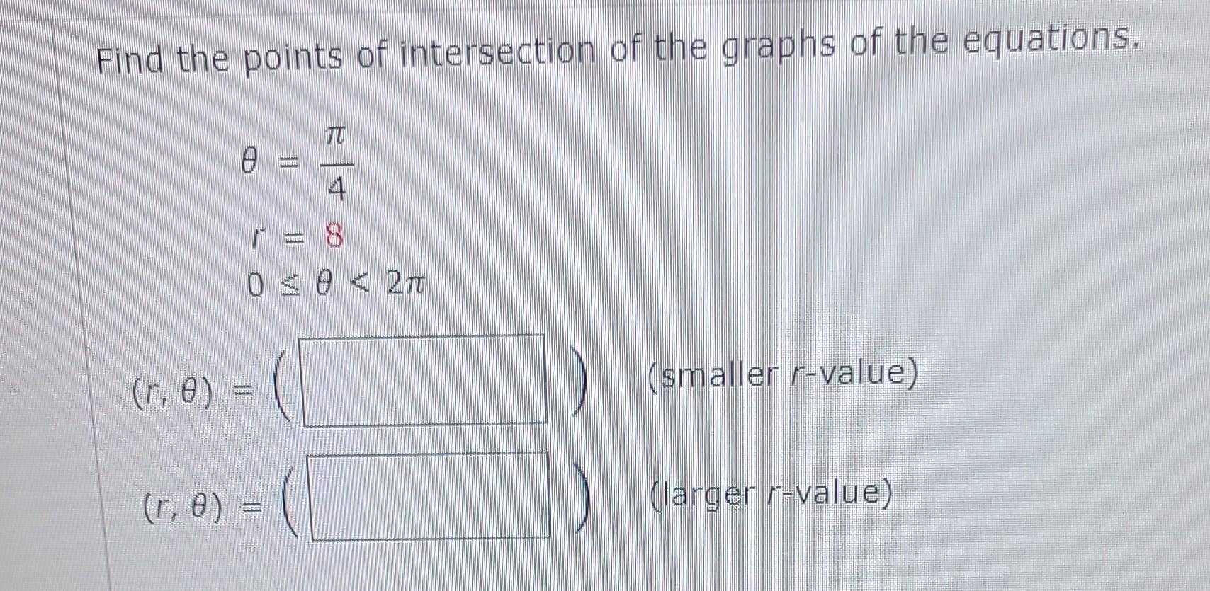 Solved Find the points of intersection of the graphs of the | Chegg.com