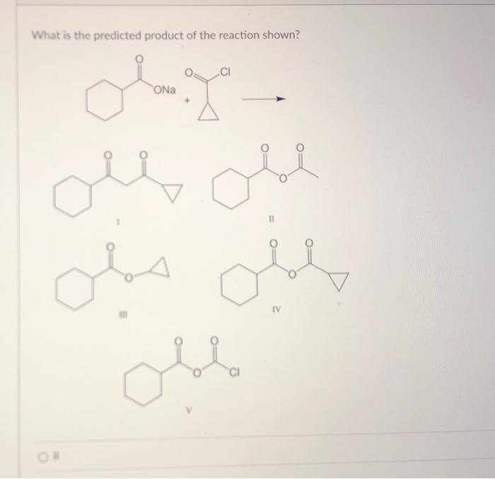 Solved What is the predicted product of the reaction shown? | Chegg.com