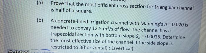Solved (a) Prove that the most efficient cross section for | Chegg.com