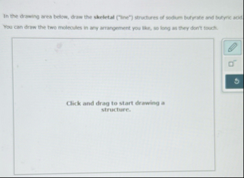 Solved In the drawing area below, draw the skeletal ("Ine") | Chegg.com