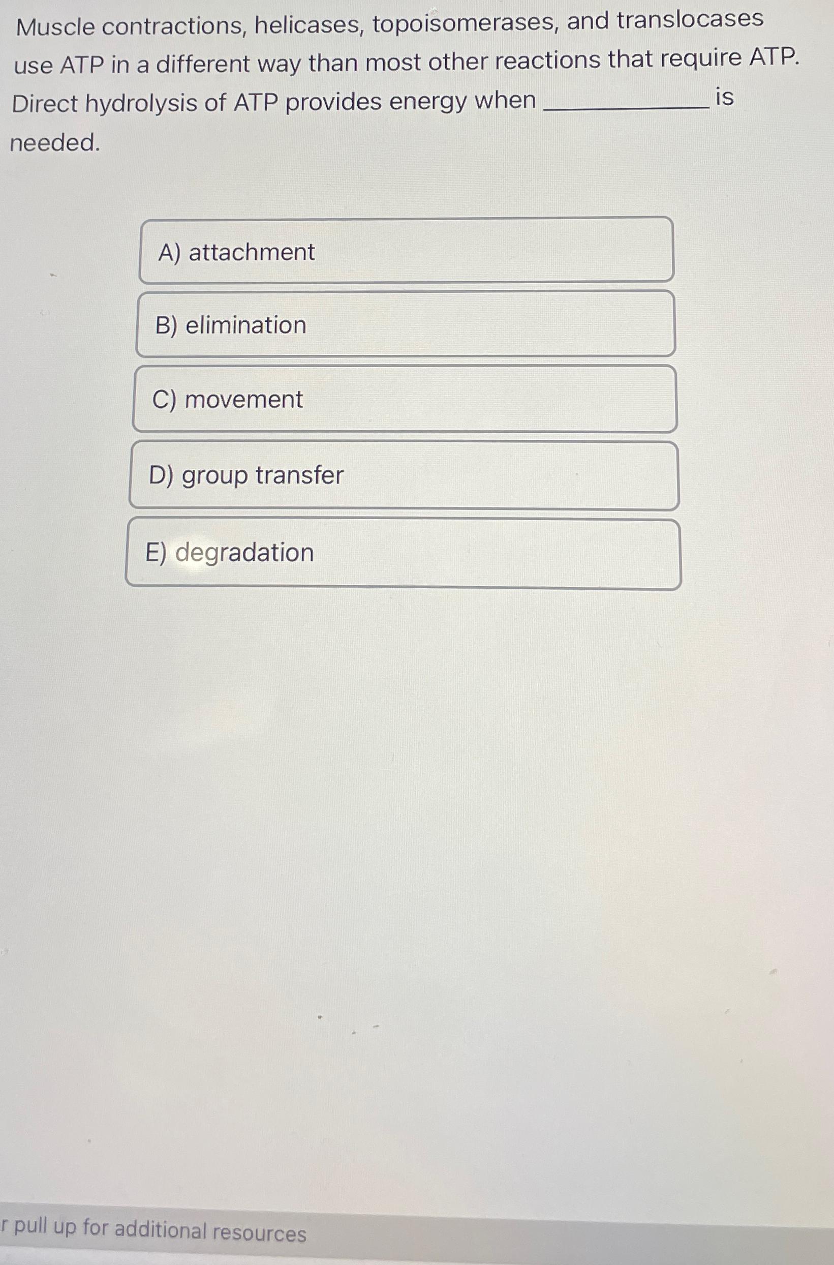 Solved Muscle contractions, helicases, topoisomerases, and | Chegg.com