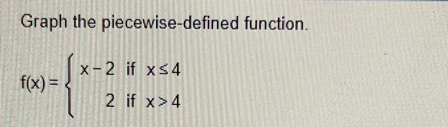 Solved Graph the piecewise-defined | Chegg.com