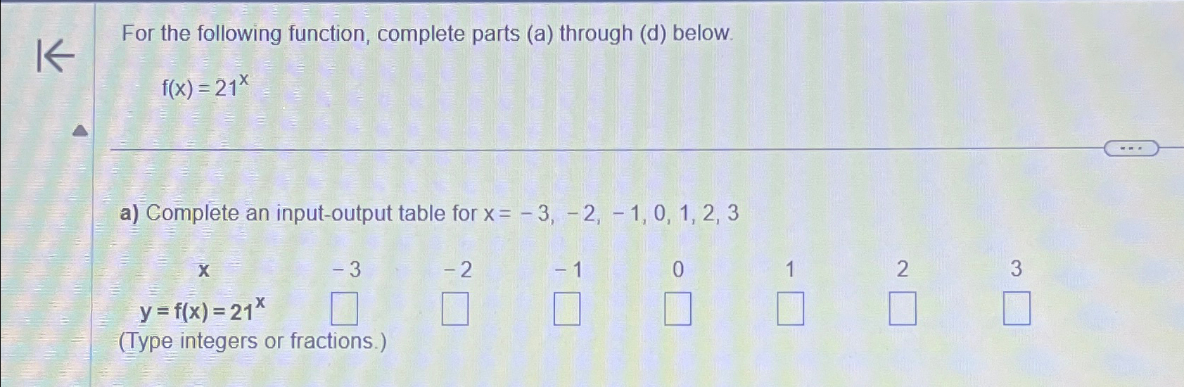 Solved For the following function, complete parts (a) | Chegg.com