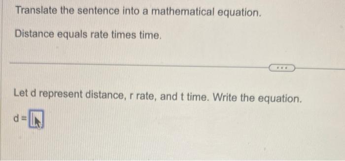Solved Translate the sentence into a mathematical equation. | Chegg.com