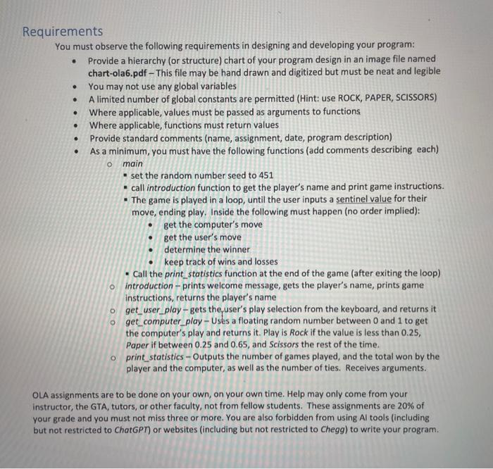 Lab description For this lab, write a complete Python | Chegg.com