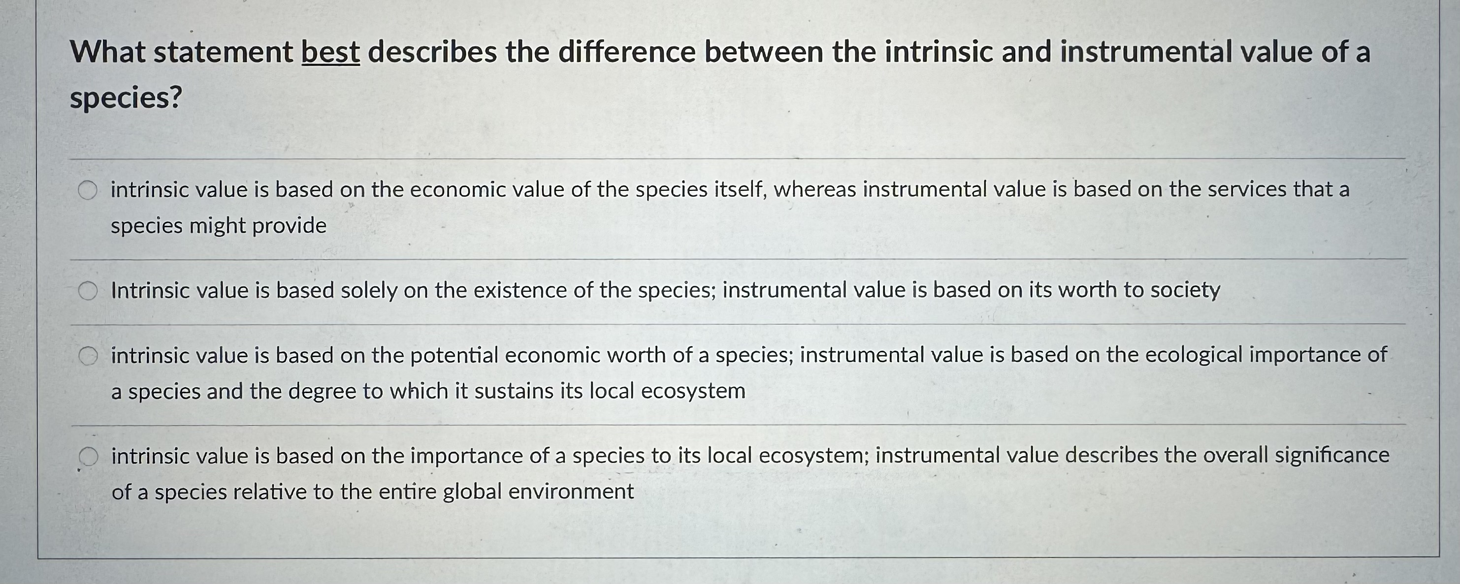 Solved What statement best describes the difference between | Chegg.com