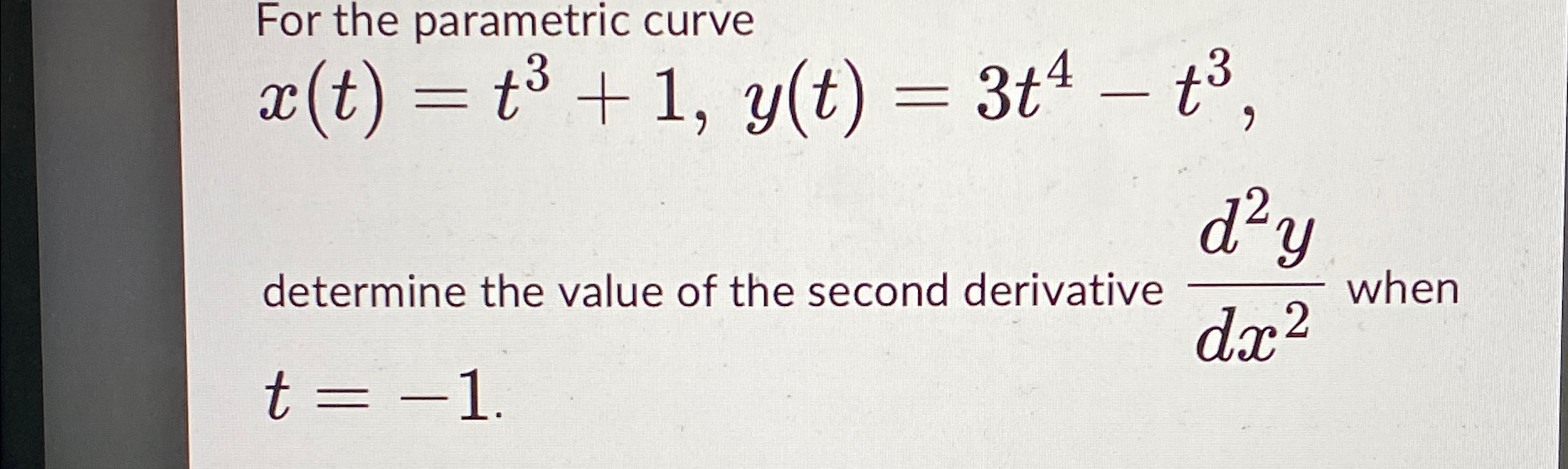 Solved For the parametric curve ﻿For the parametric curve | Chegg.com