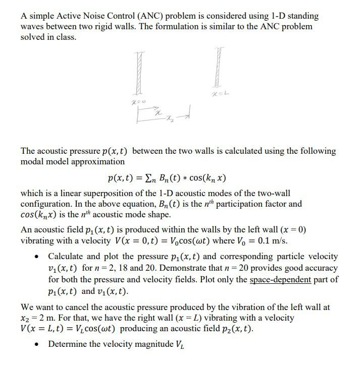Solved A simple Active Noise Control (ANC) problem is | Chegg.com