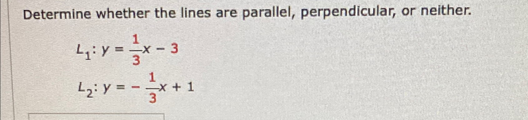 Solved Determine whether the lines are parallel, | Chegg.com