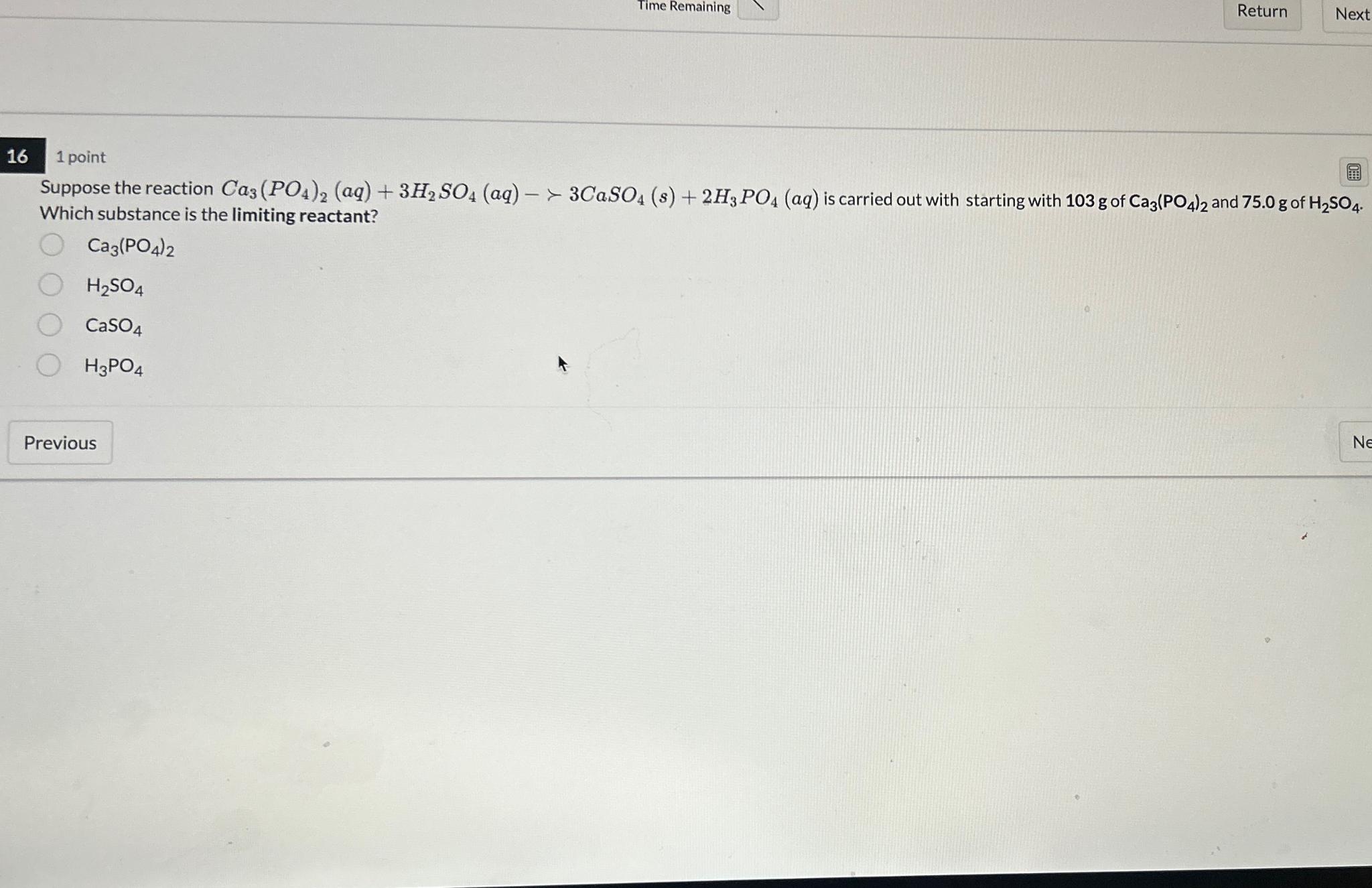 Solved 1 ﻿pointSuppose the reaction | Chegg.com