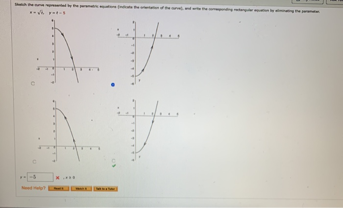 Solved Sketch the curve represented by the parametric | Chegg.com