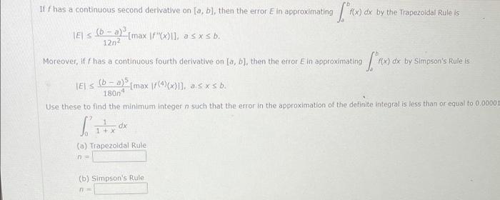 Solved If f has a continuous second derivative on (a, b), | Chegg.com