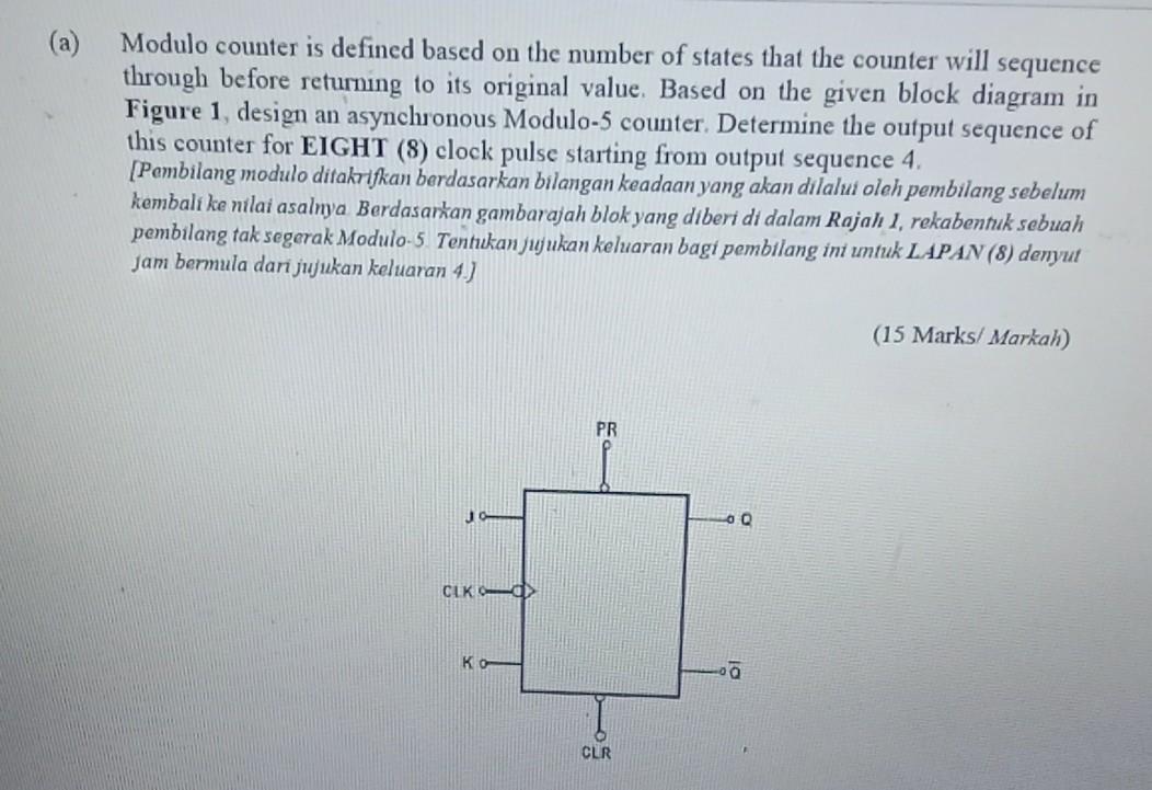 Solved Modulo counter is defined based on the number of | Chegg.com