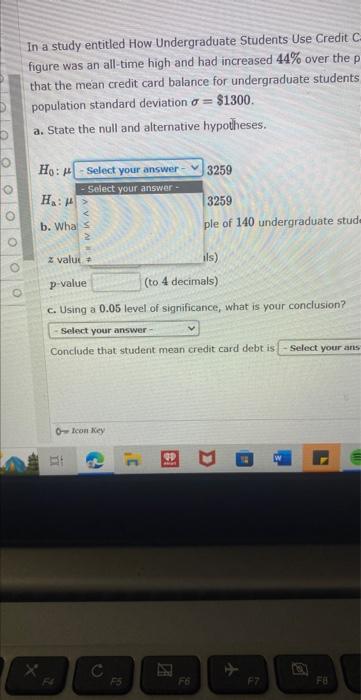 Solved in a study entitled How Undergraduate Students Use | Chegg.com