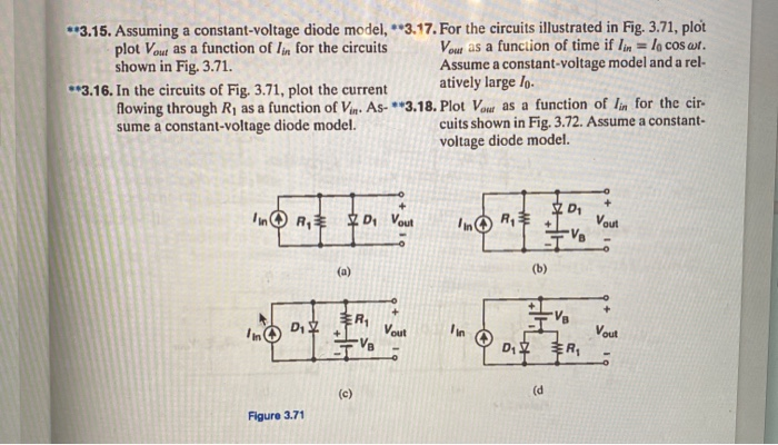 Solved 315 Assuming A Constant Voltage Diode Model 