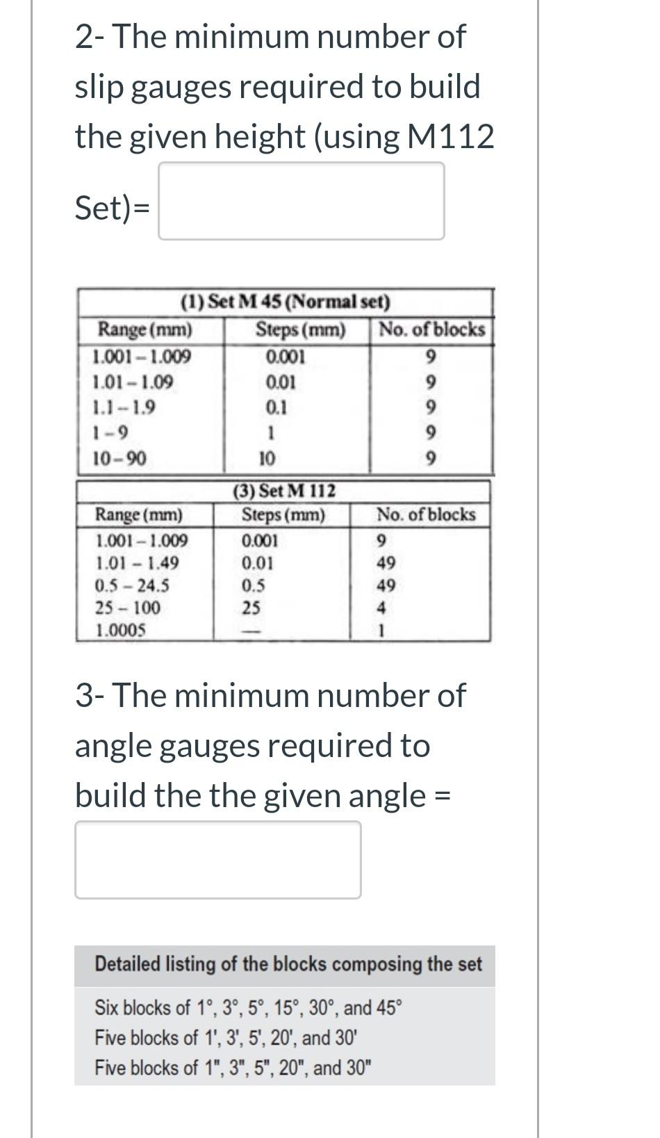 Solved During angular measurement experiment using a sine | Chegg.com