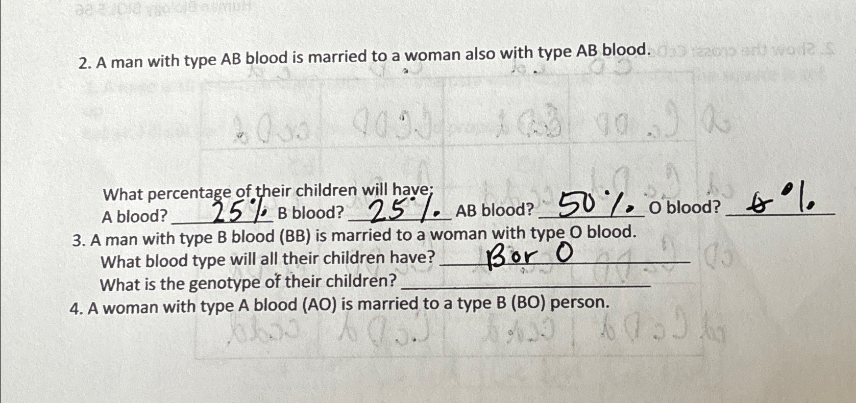Solved A man with type AB ﻿blood is married to a woman also | Chegg.com