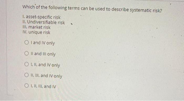 Solved Which of the following terms can be used to describe | Chegg.com