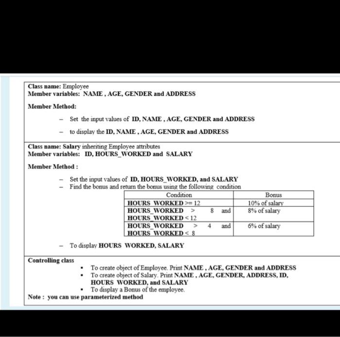 Solved Class name: Employee Member variables: NAME, AGE, | Chegg.com