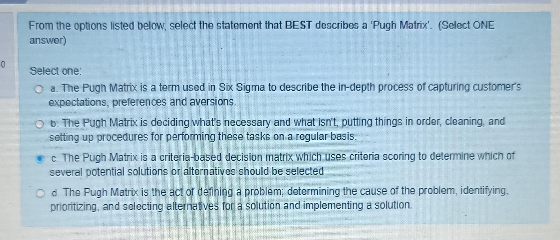 Solved From the options listed below, select the statement | Chegg.com