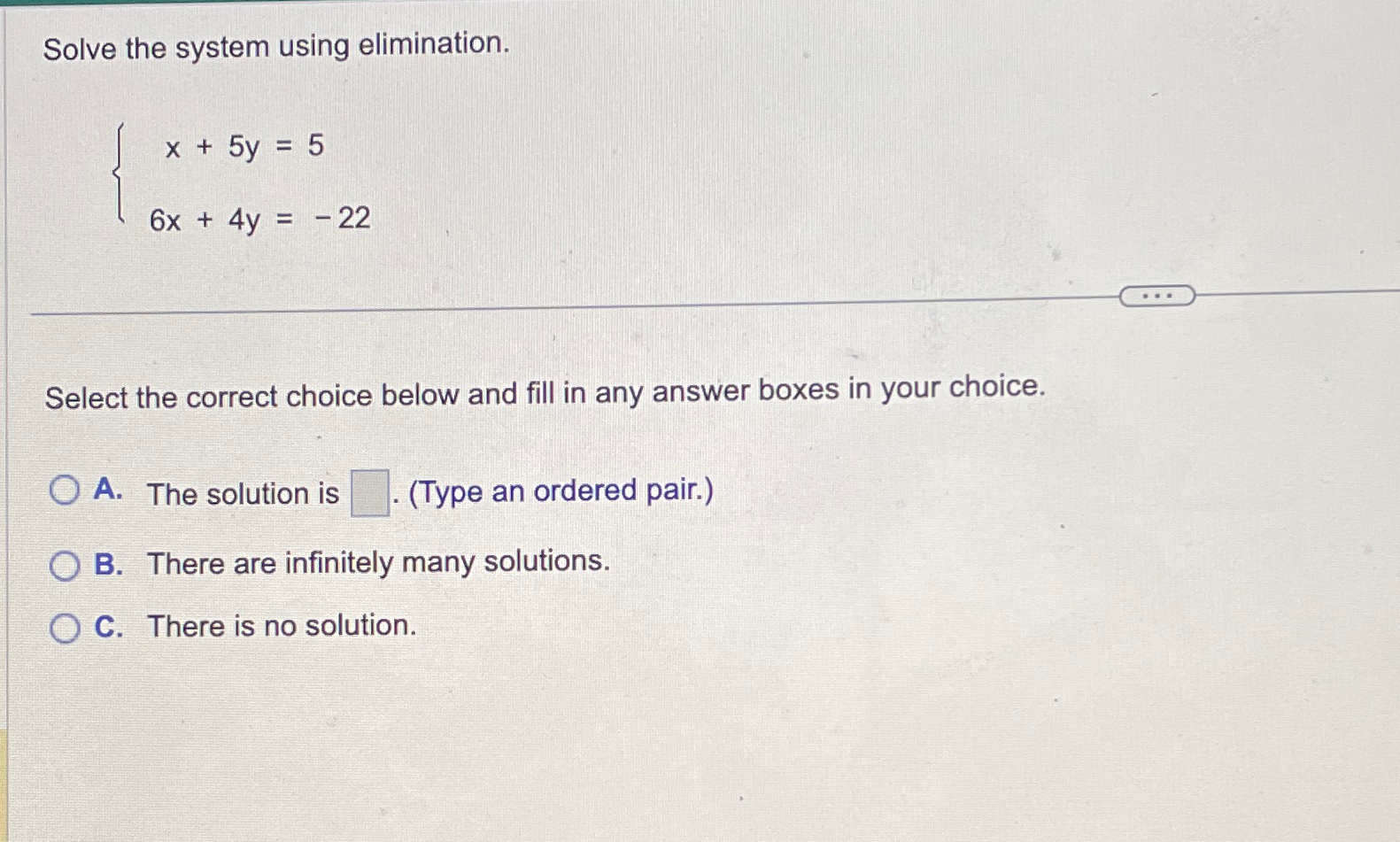Solved Solve the system using | Chegg.com