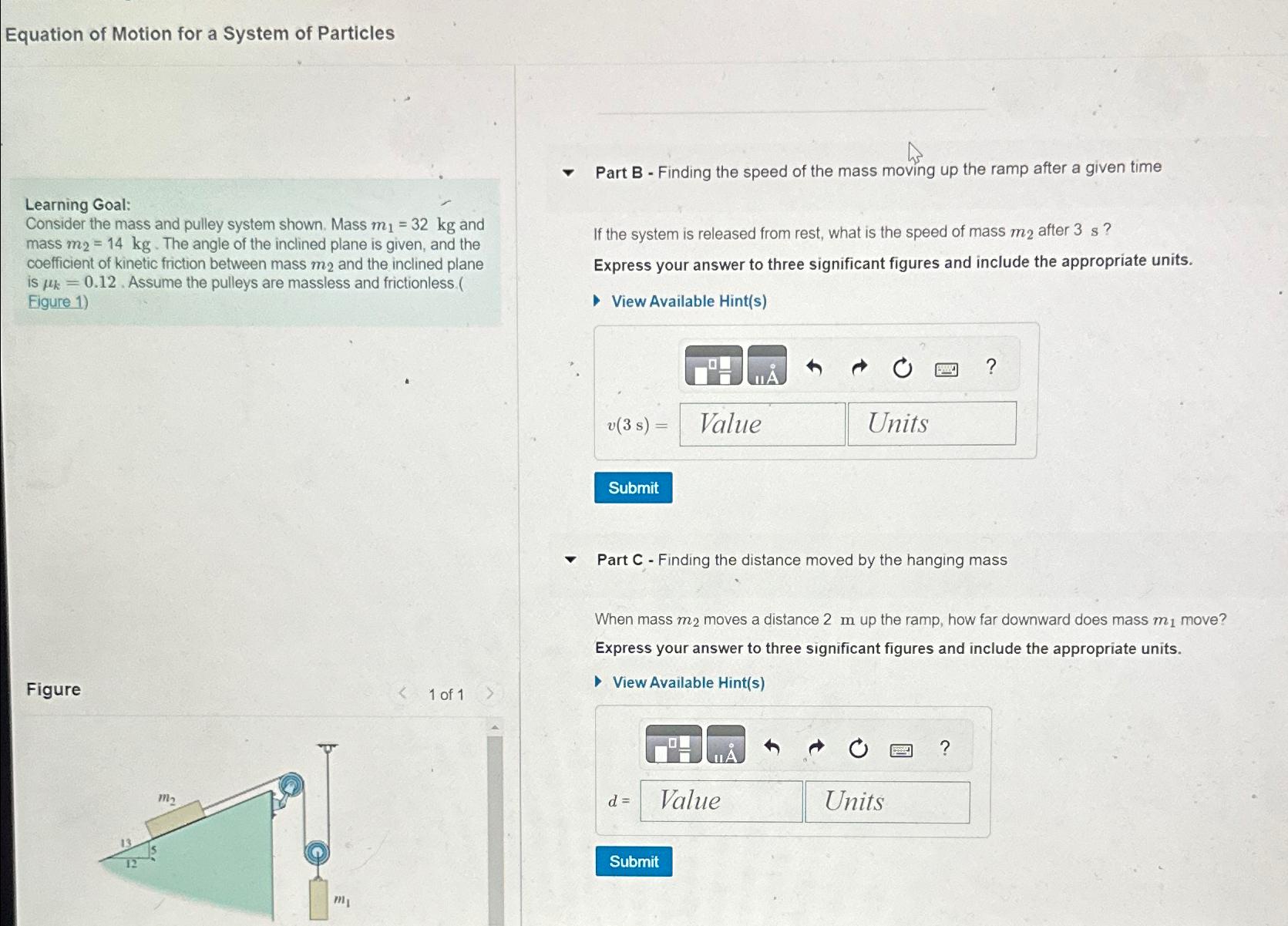 Solved Equation of Motion for a System of ParticlesLearning | Chegg.com
