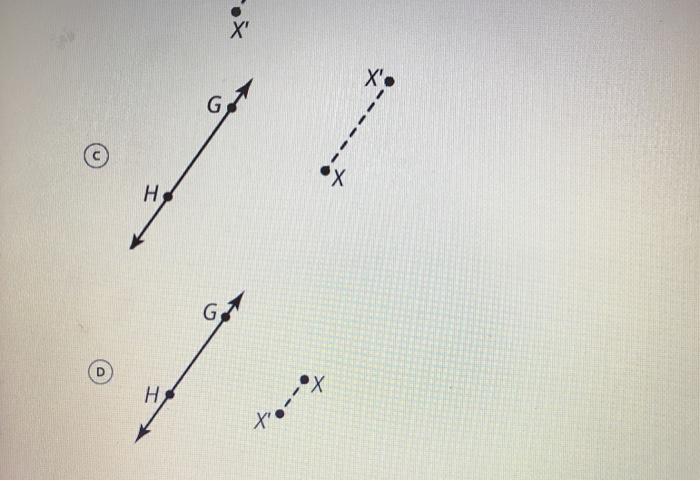 Solved Which diagram shows the translation TG (X) = X'? G H | Chegg.com