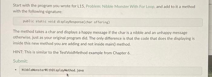 Solved Start with the program you wrote for L15, Problem: | Chegg.com