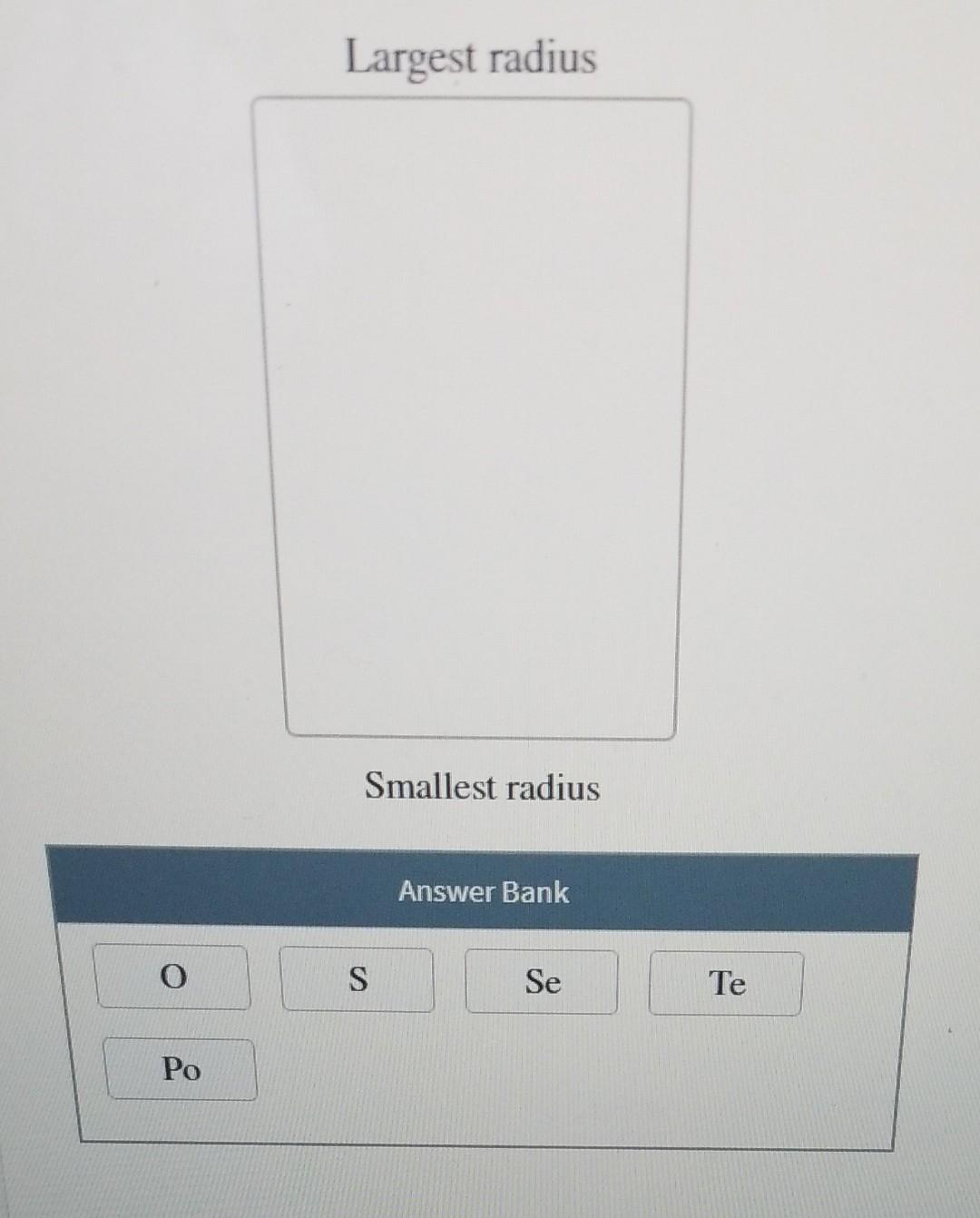 Solved I aroest radine Smallest radius | Chegg.com